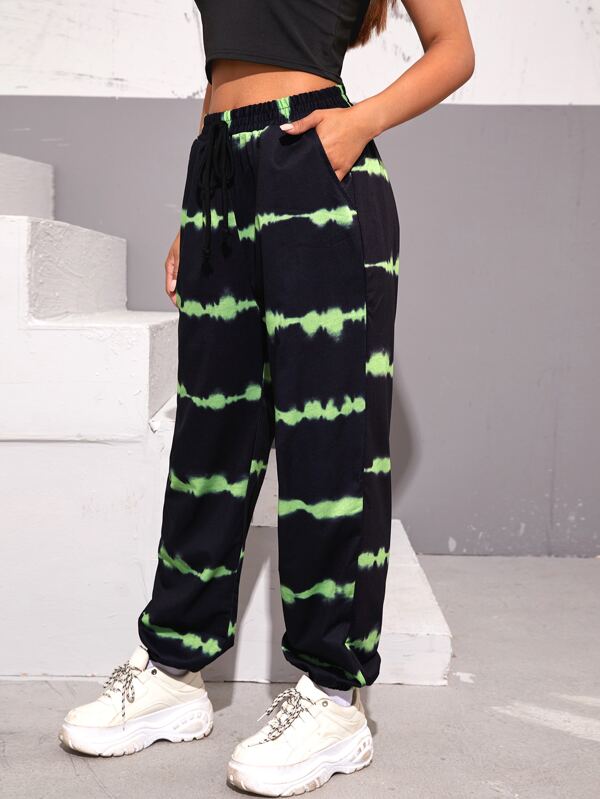 Drawstring Waist Tie Dye Sweatpants | SHEIN USA