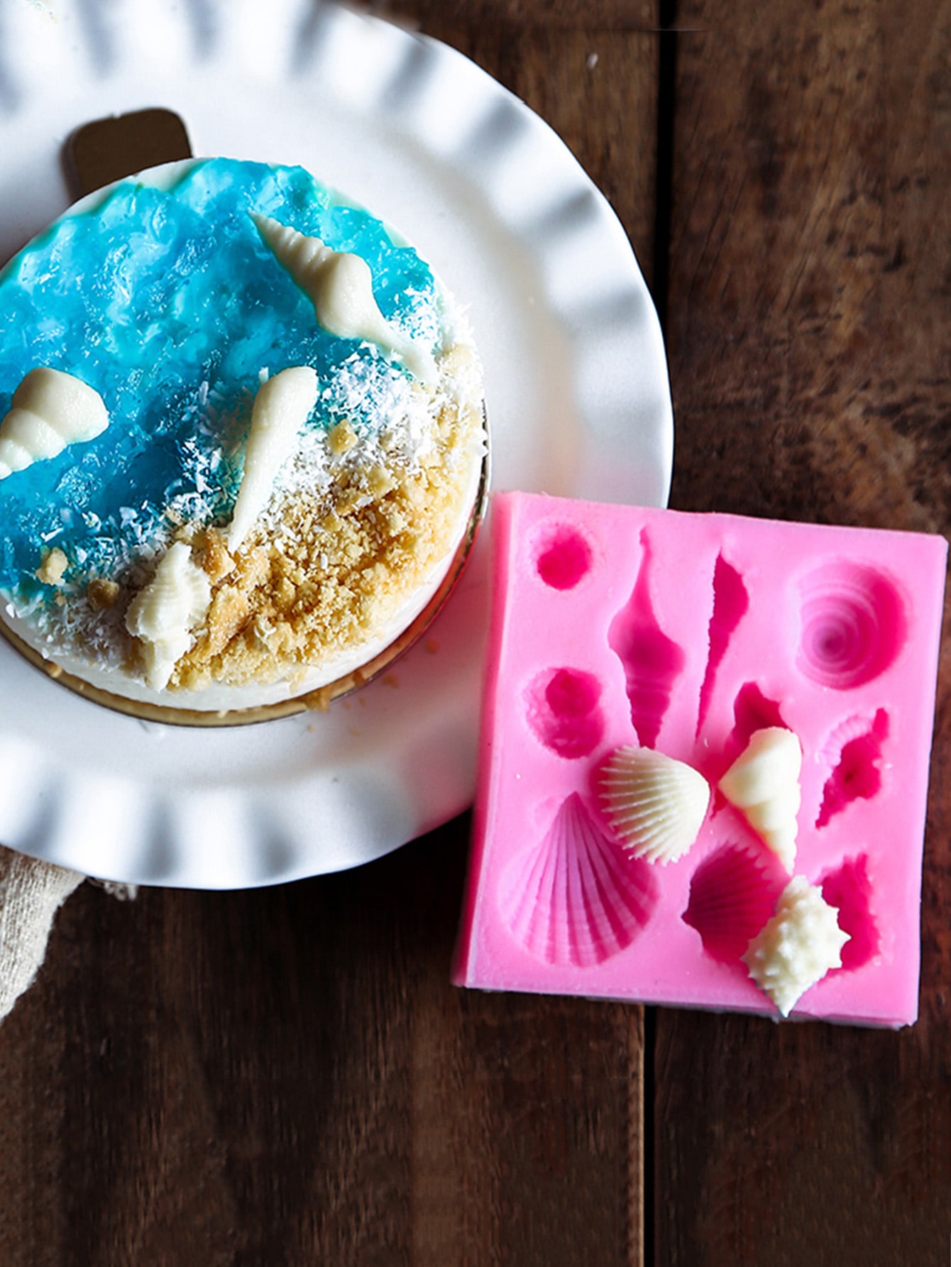 Molde de pastel en forma de concha