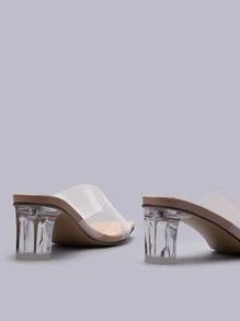 Clear Chunky Heeled Sandal Mules | SHEIN USA