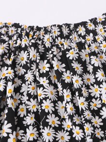SHEIN VCAY Allover Daisy Print Skirt | SHEIN USA