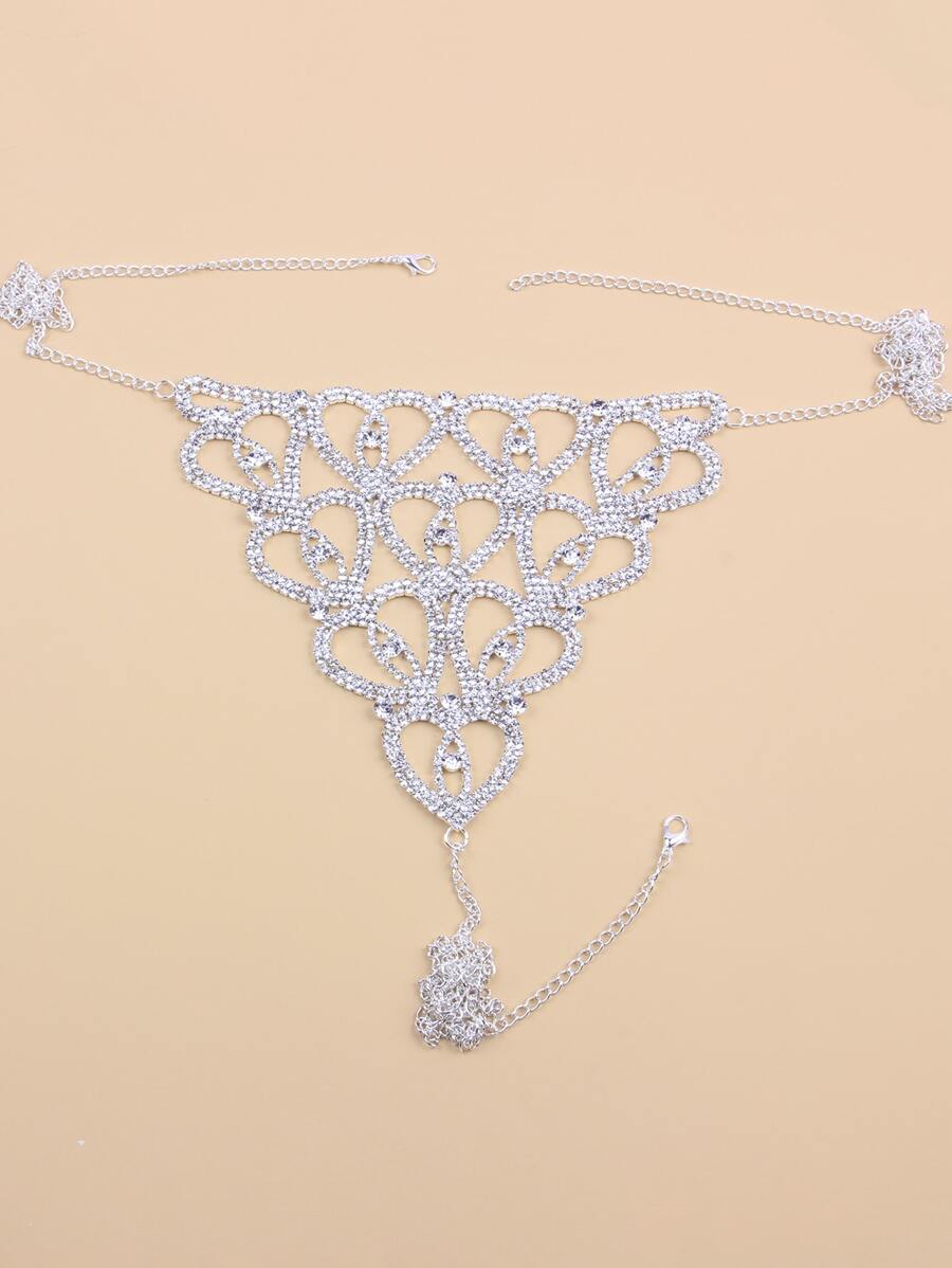 Heart Rhinestone Body Chain | SHEIN USA