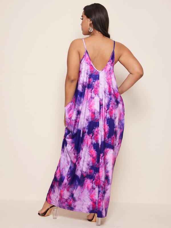 Plus Tie Dye Draped Cami Dress | SHEIN USA