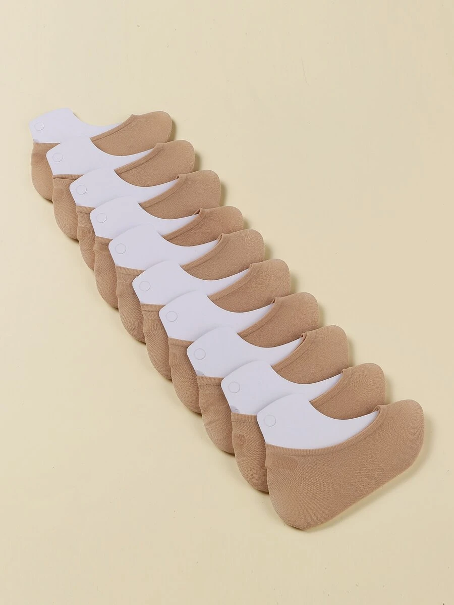10pairs Plain Invisible Socks | SHEIN USA