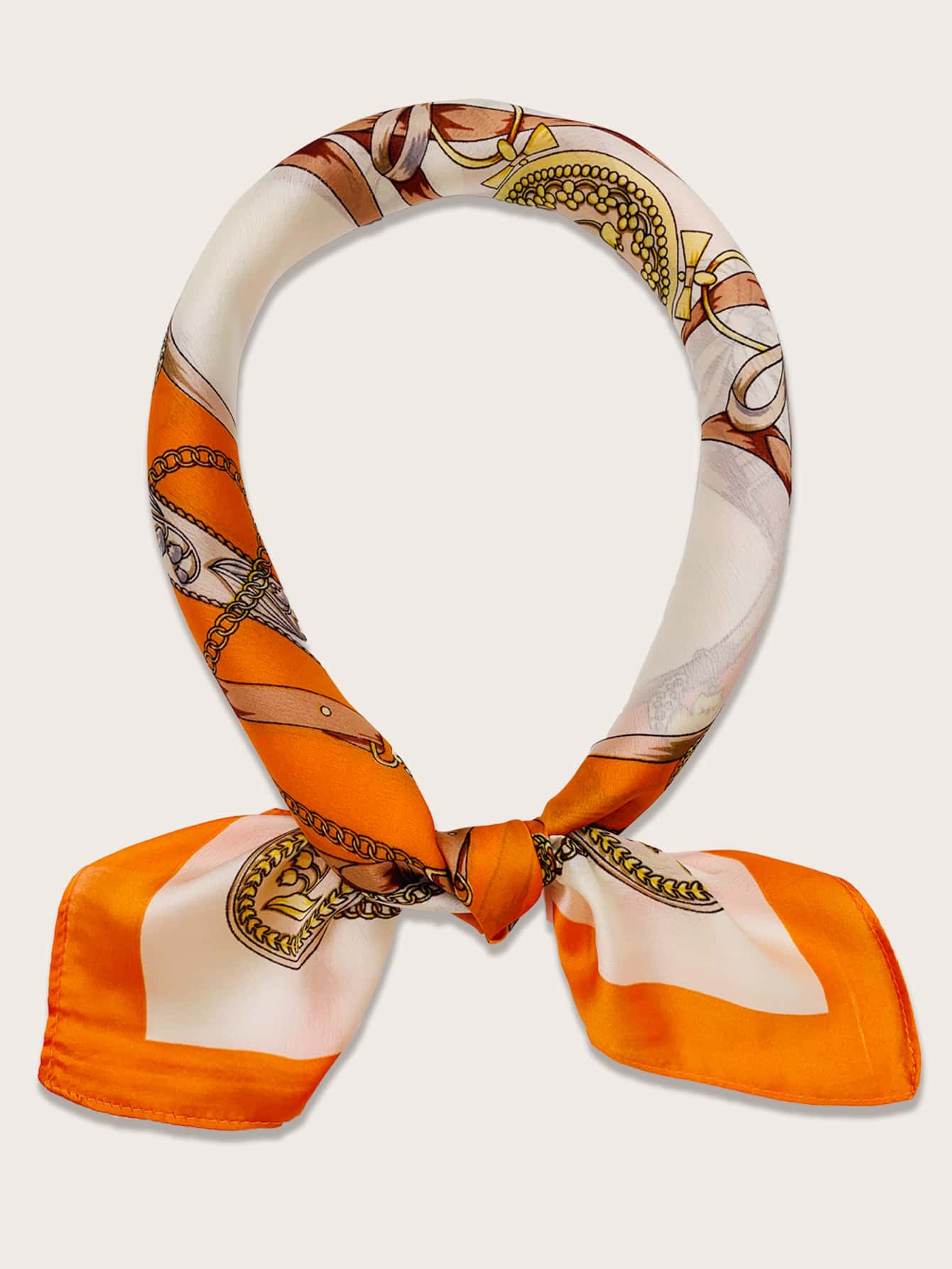 Chain Print Bandana Elegant Neckerchief Stylish Design Stylish Design ...