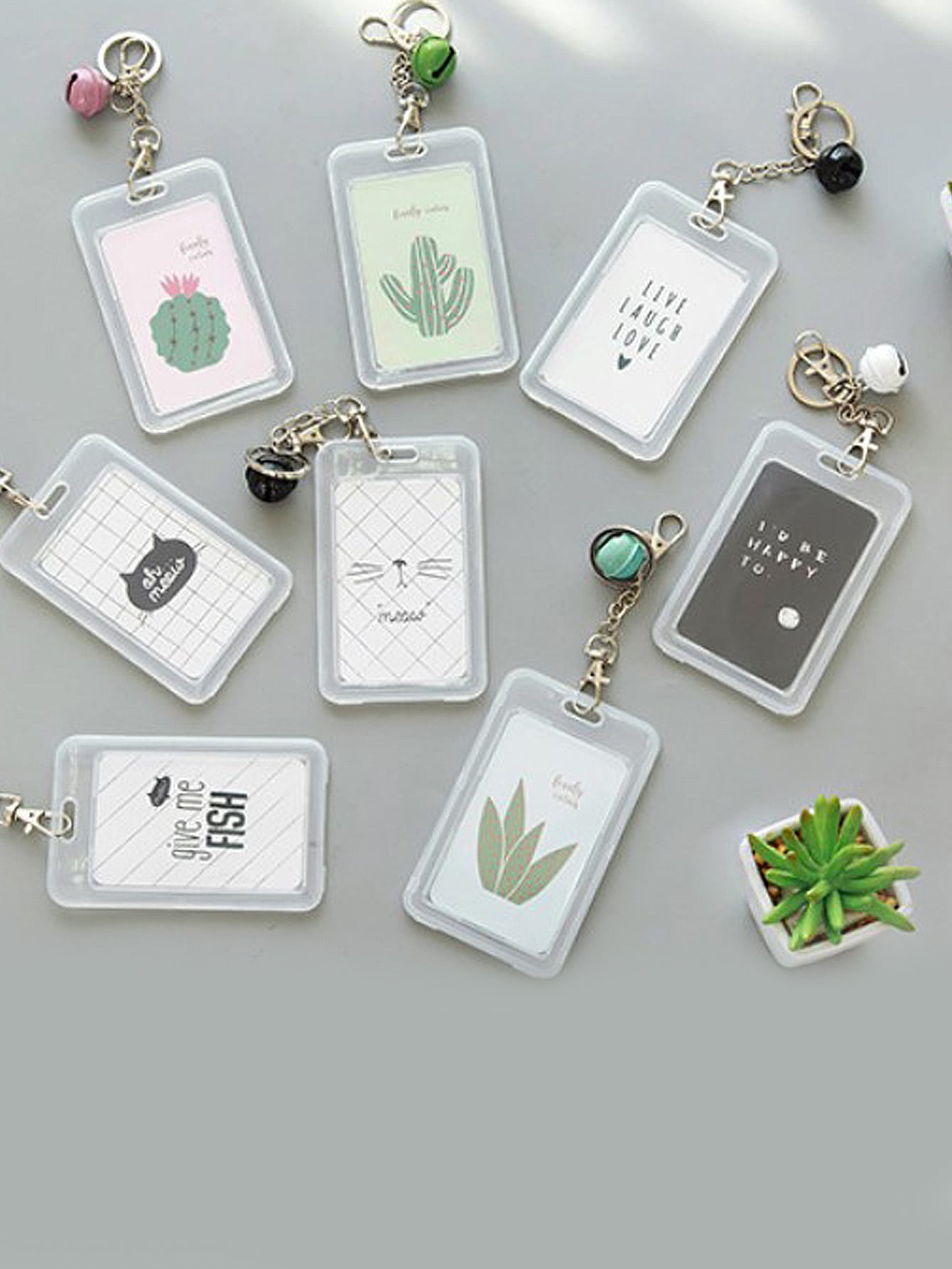 1pc Random Card Holder With Keychain