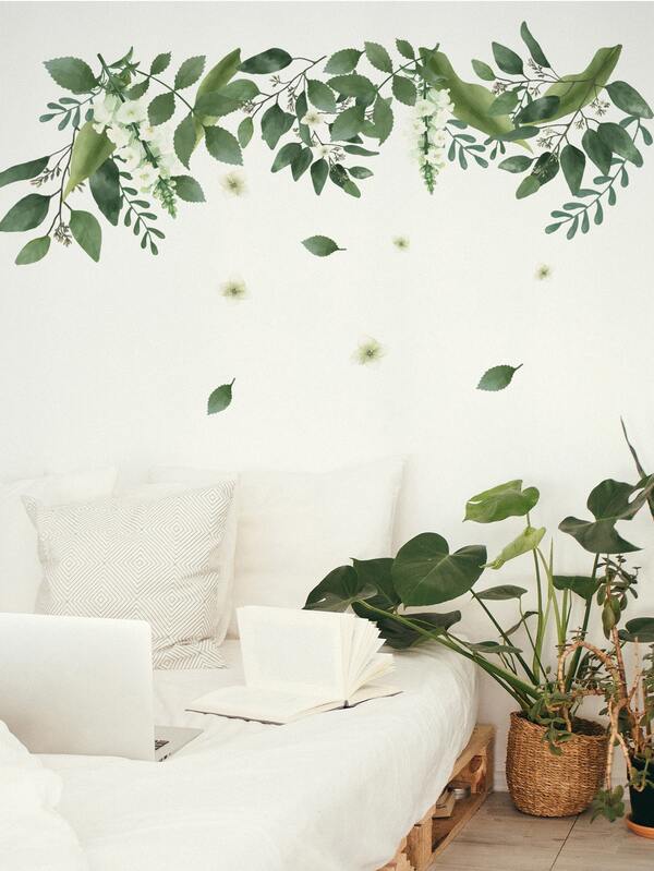 Plant Print Wall Sticker | SHEIN USA