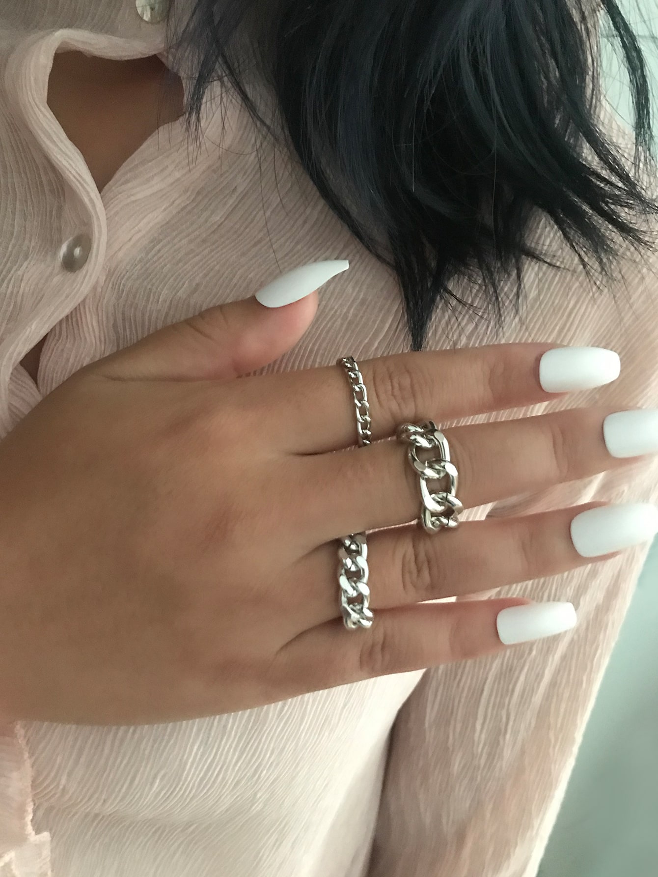 3pcs Chain Design Ring