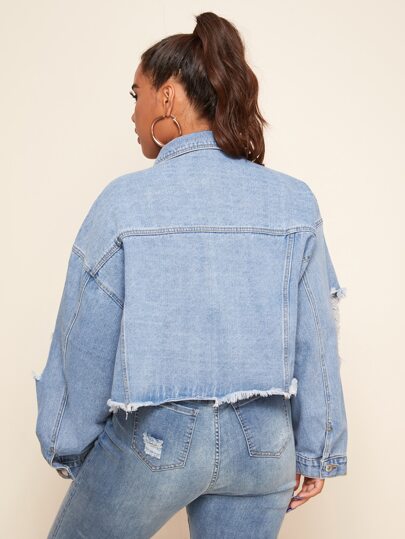 Plus Size Denim Jackets | Fashion Plus Size Denim Jackets | SHEIN USA