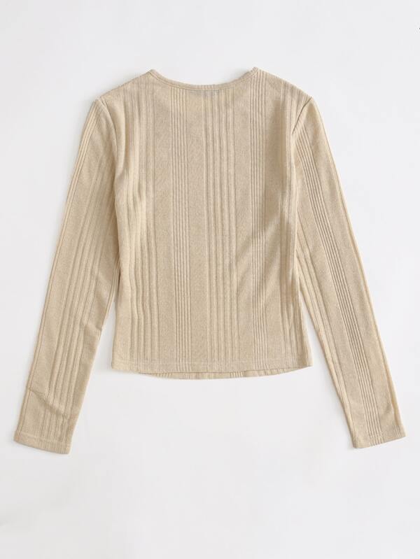 SHEIN EZwear Solid Fitted Tee | SHEIN USA