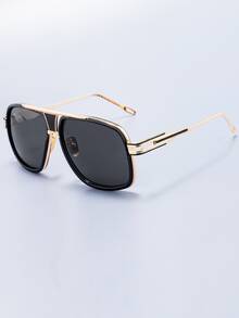 Large Frame Metal-Tone Aviator Fashion Glasses | SHEIN South Africa