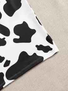 SHEIN Essnce Cow Print Slip Dress | SHEIN USA