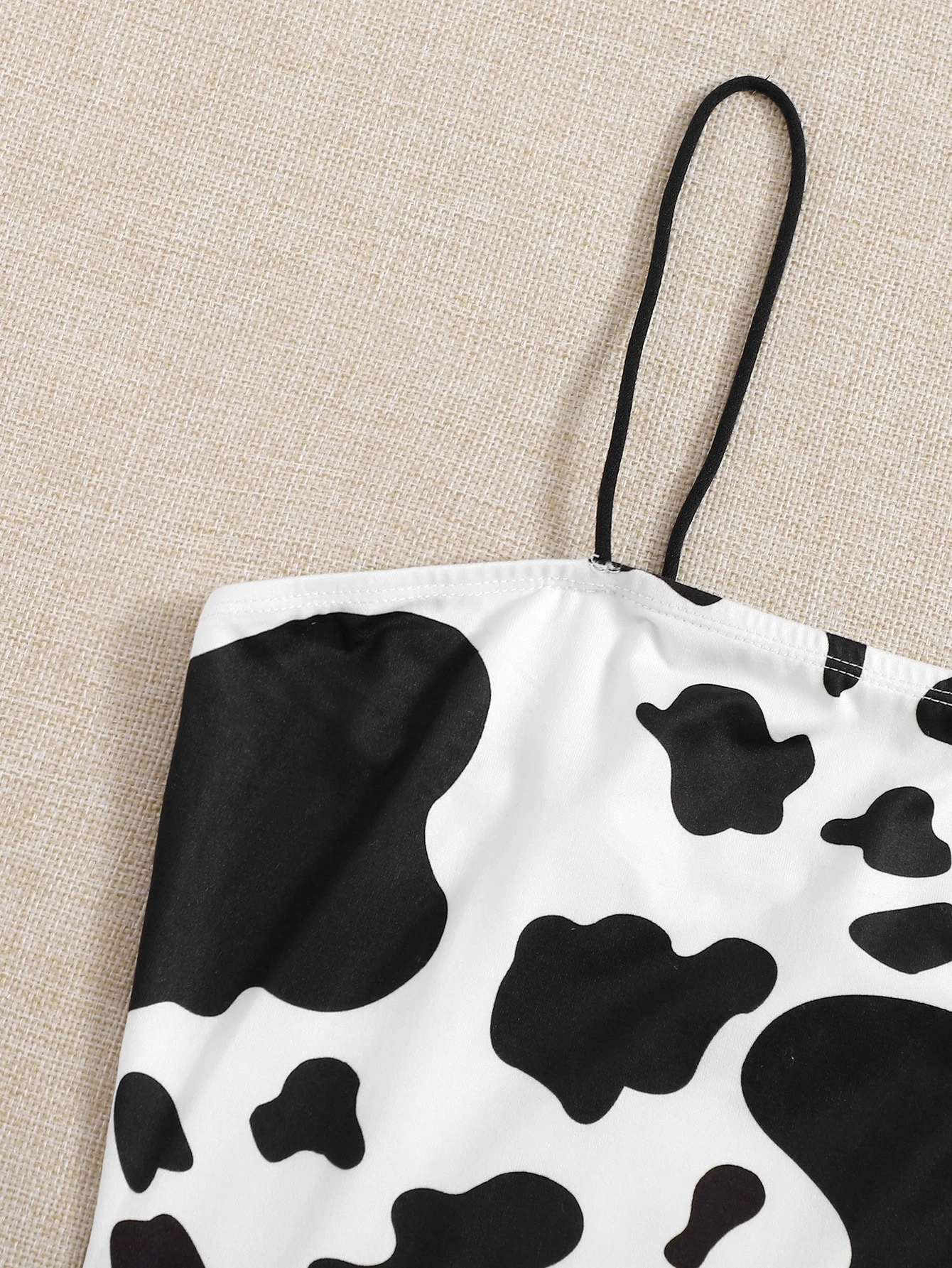 SHEIN Essnce Cow Print Slip Dress | SHEIN USA