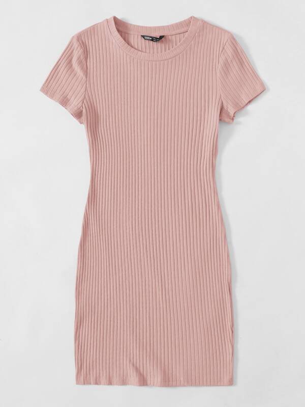 SHEIN EZwear Ribbed Bodycon Mini Dress | SHEIN USA