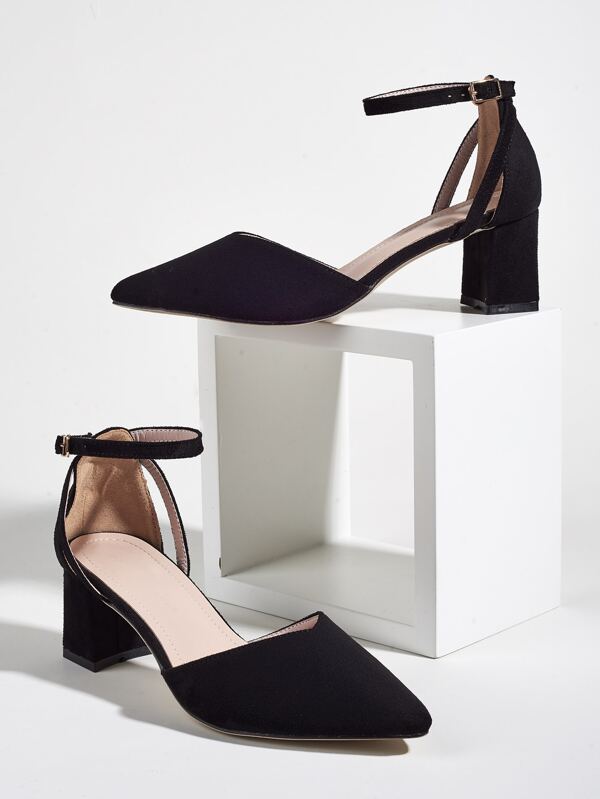 Point Toe Ankle Strap Pumps | SHEIN USA