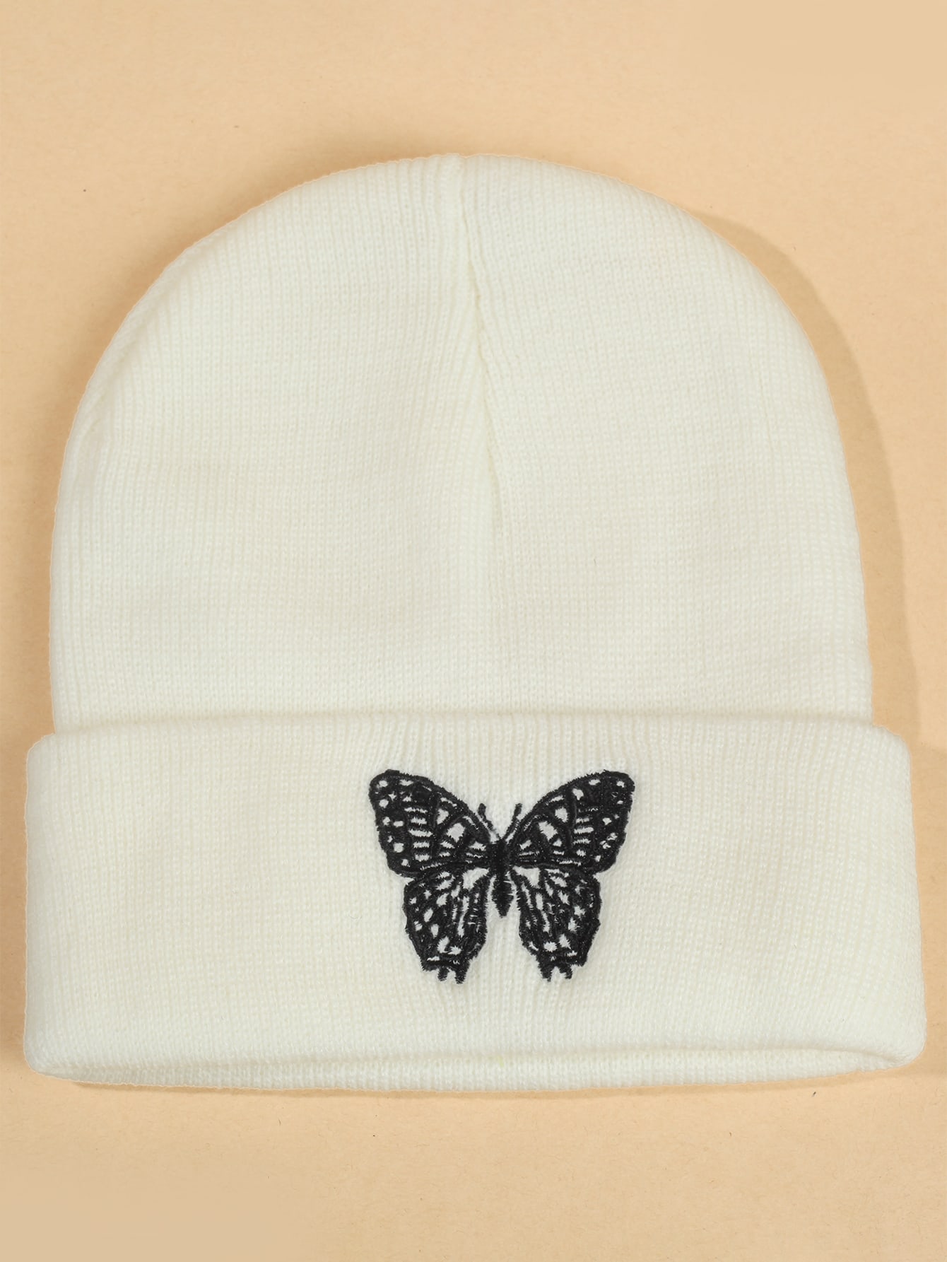 Butterfly Embroidered Beanie