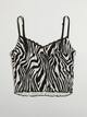 SHEIN Zebra Striped Lace Cami Top | SHEIN USA