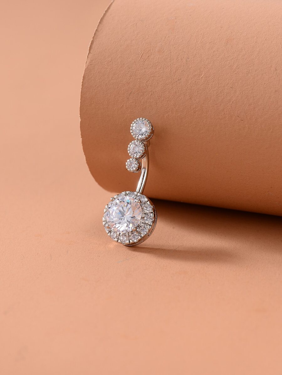 Copper Rhinestone Charm Belly Button Ring For Women And Men, Punk ...