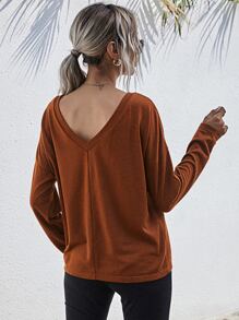 SHEIN LUNE Drop Shoulder Solid Tee | SHEIN USA