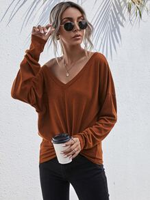SHEIN LUNE Drop Shoulder Solid Tee | SHEIN USA