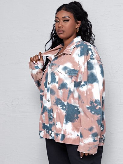 Plus Size Denim Jackets | Fashion Plus Size Denim Jackets | SHEIN USA