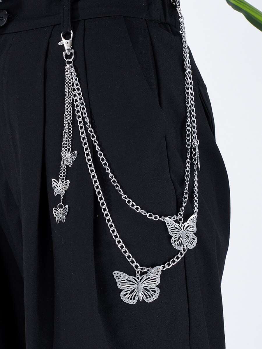 Men Butterfly Charm Layered Pants Chain | SHEIN USA