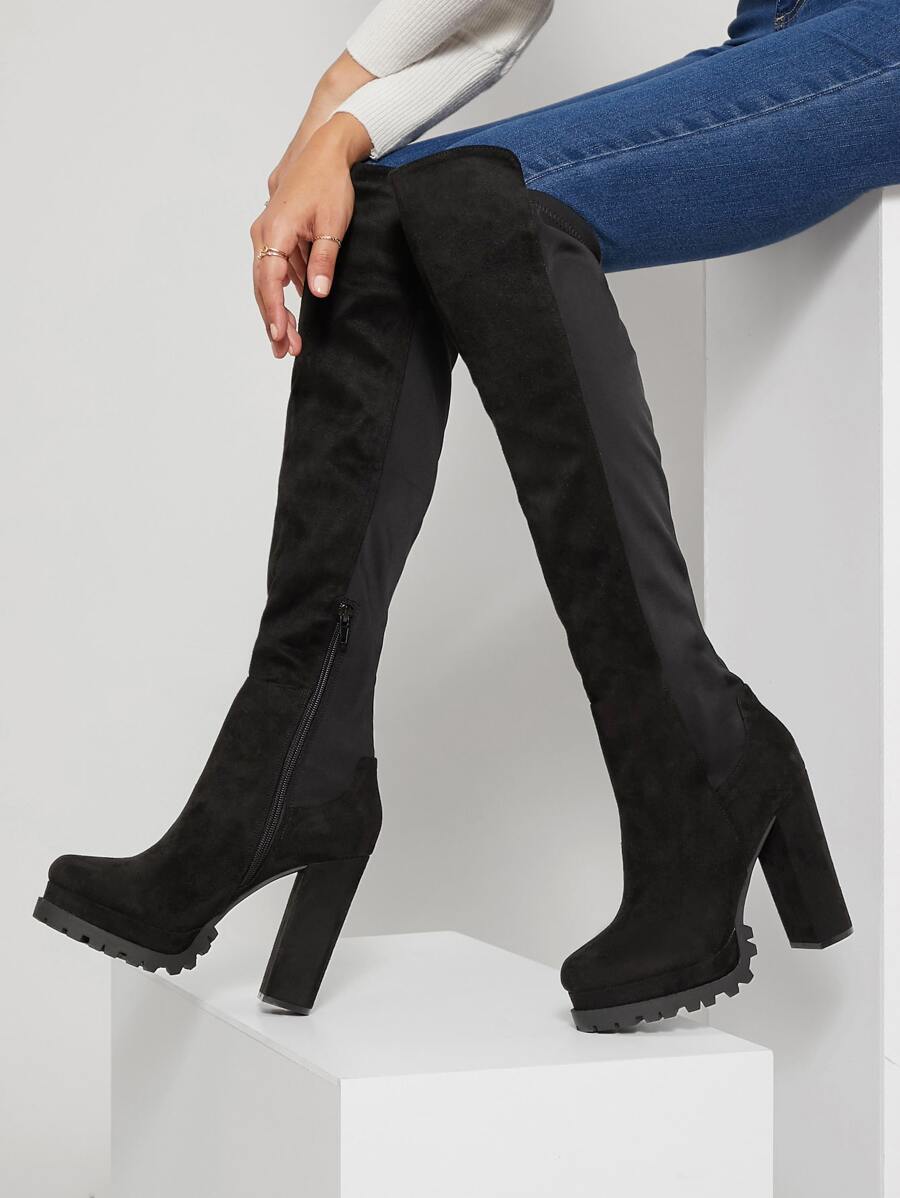 High Heel Platform Lugsole Boots | SHEIN USA