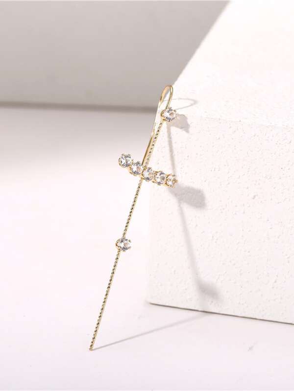 Rhinestone Decor Thread Ear Pin | SHEIN USA