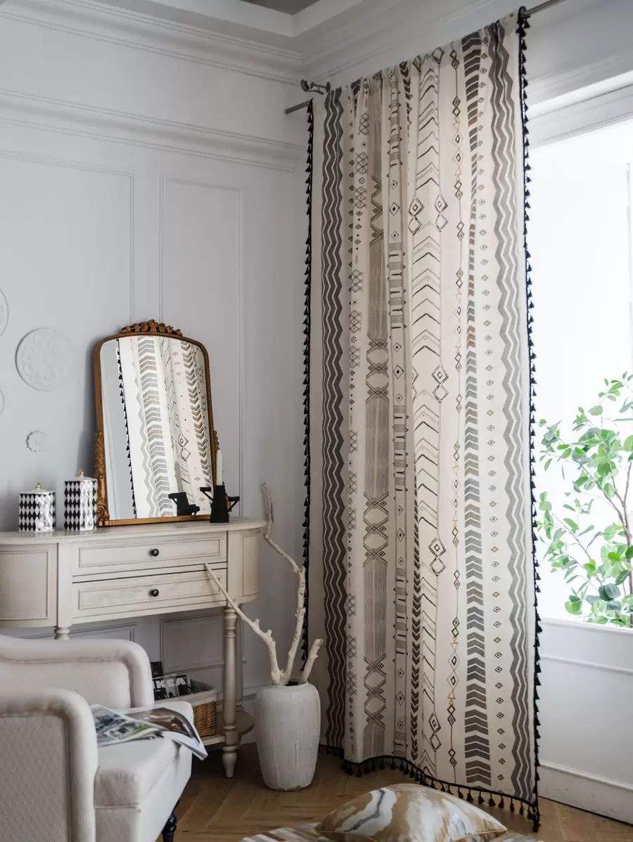 Geometric Pattern Single Panel Curtain | SHEIN USA