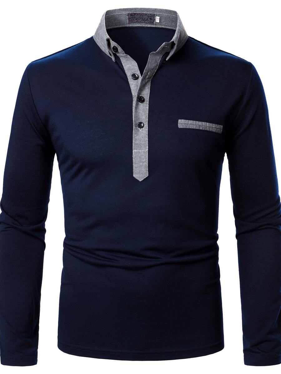 Manfinity Homme Men Button Front Polo Shirt | SHEIN UK