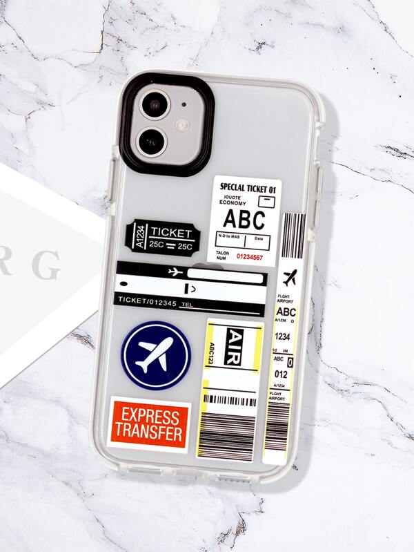 Label Print Case Compatible With iPhone | SHEIN USA