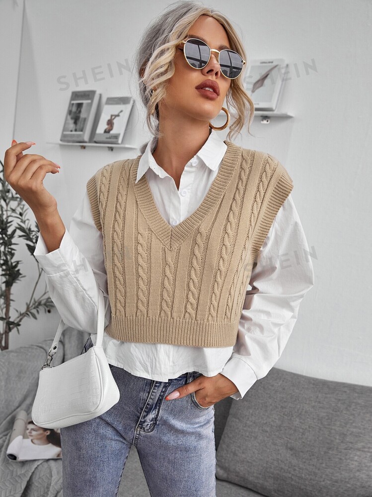 Shein sweater vest store