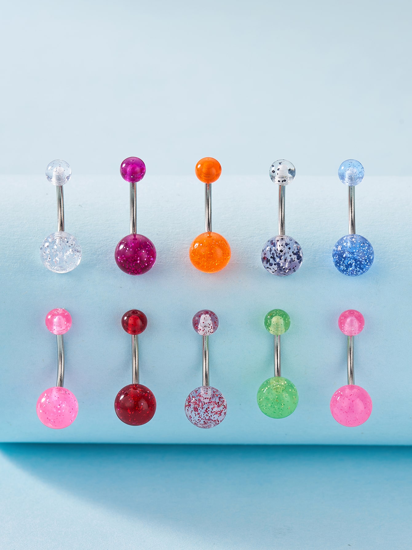 10pcs Round Ball Belly Ring