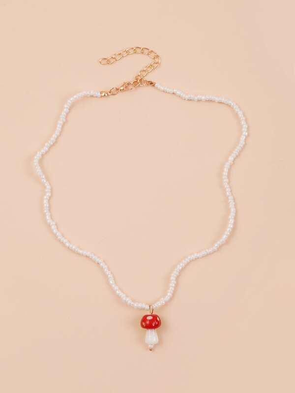 Mushroom Pendant Necklace | SHEIN USA