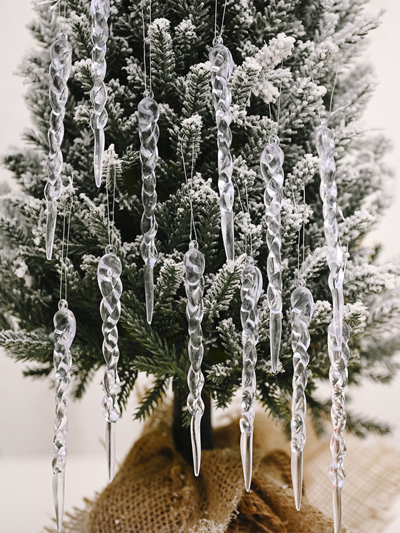 10pcs Christmas Tree Icicle Pendant