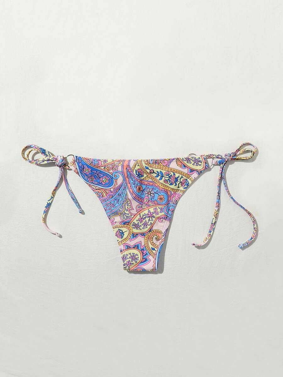 Paisley Print Tie Side Bikini Panty Shein Usa