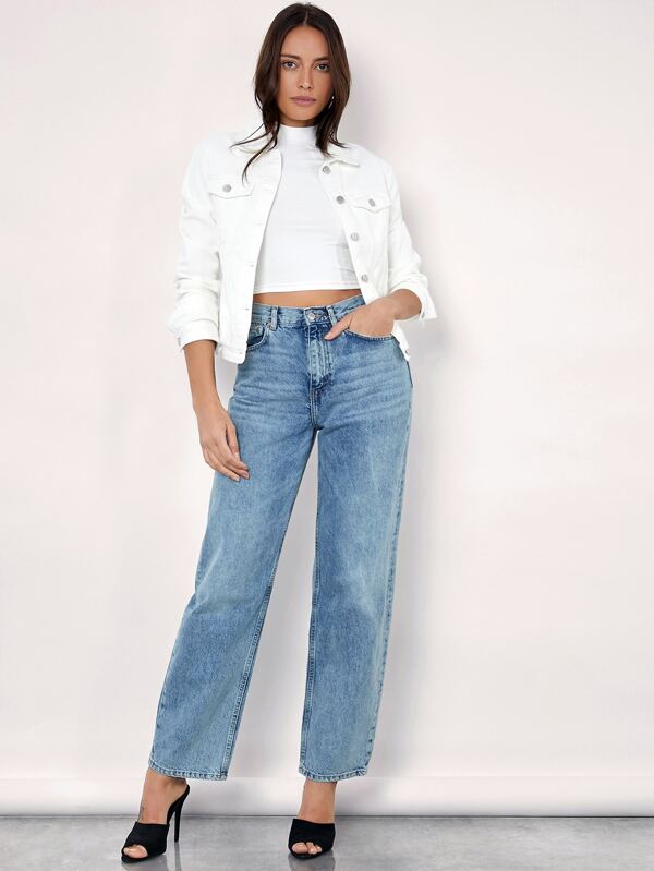SHEINBlues Slim Denim Jacket | SHEIN USA
