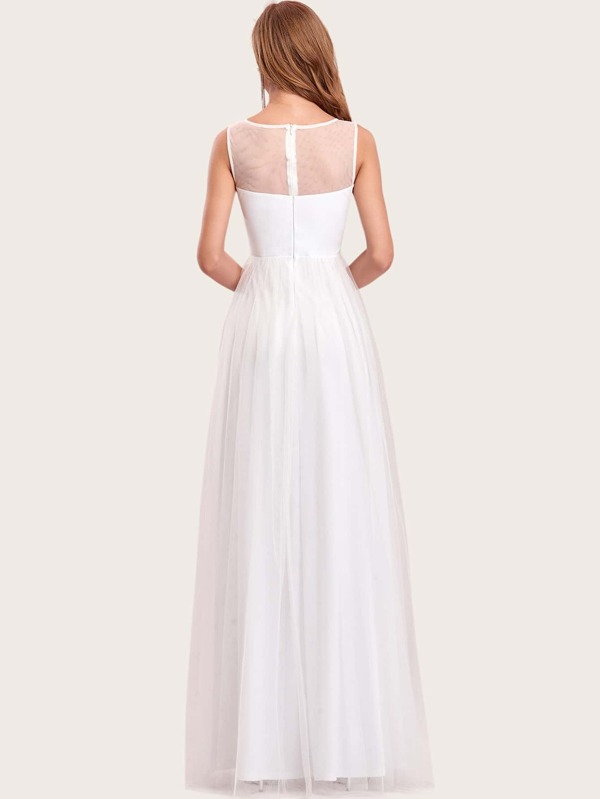 Ever Pretty Contrast Sequin Mesh Prom Dress Shein Usa