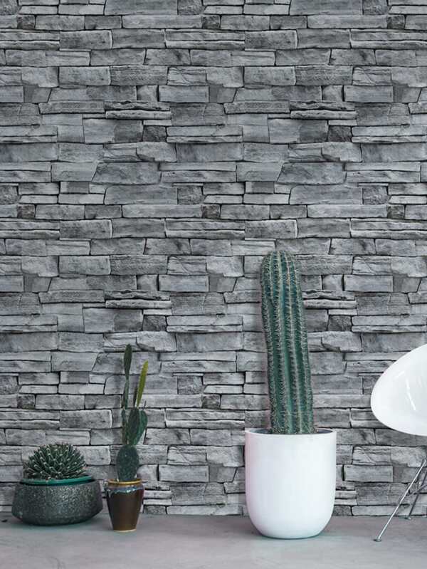 1sheet 100*40cm Adhesive Wallpaper Sticker, Retro Brick Pattern ...