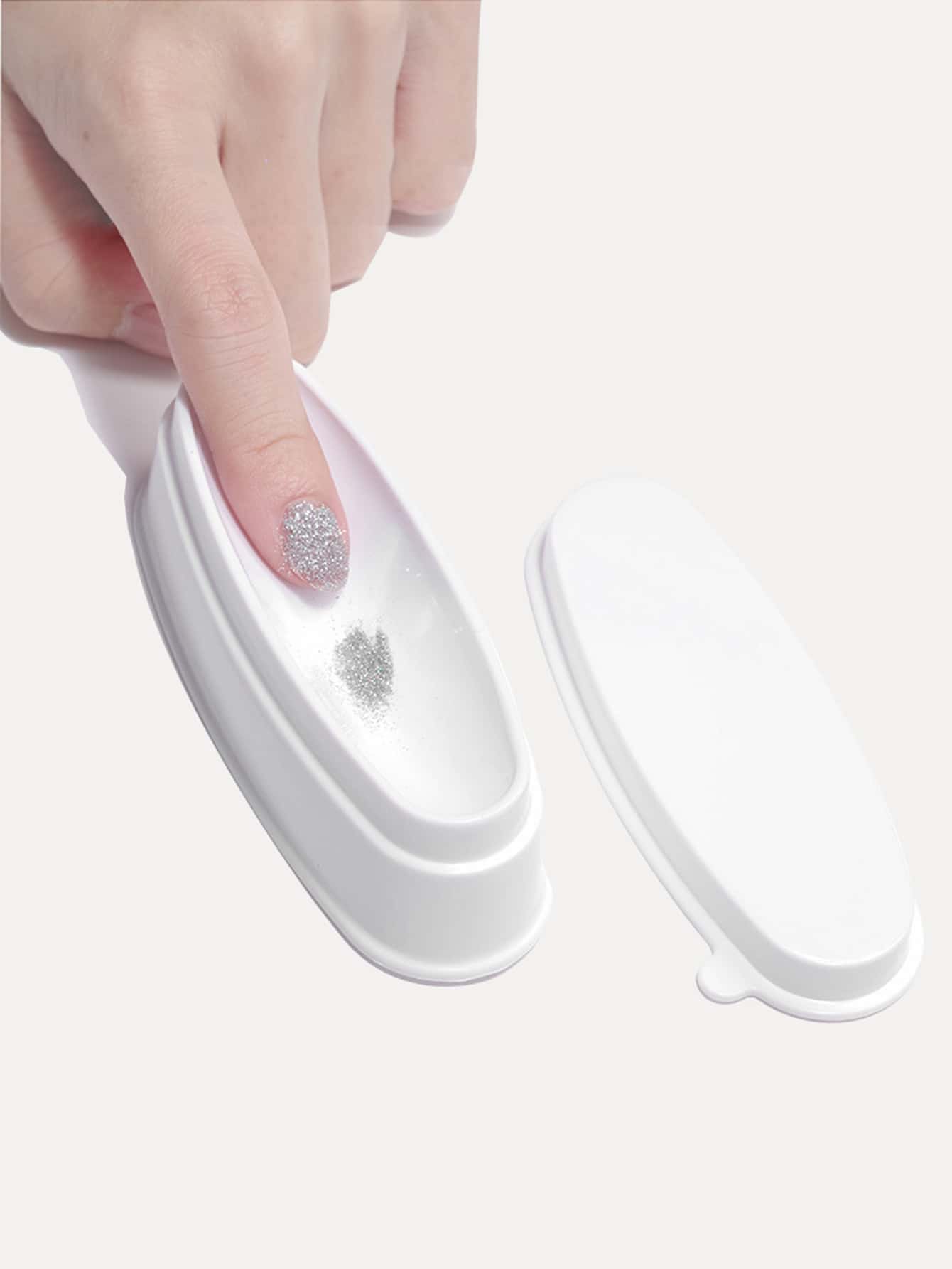 1pc White Dip Powder Recycling Tray System Nail Powder Container Nail