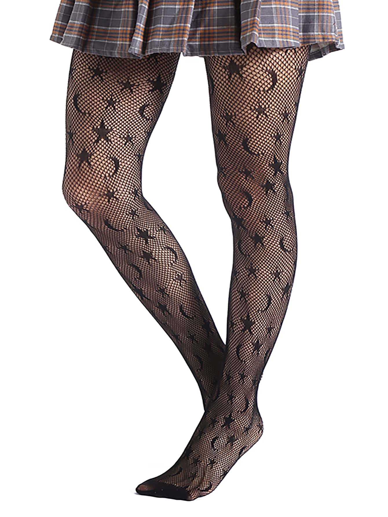 Star Pattern Fishnet Tights