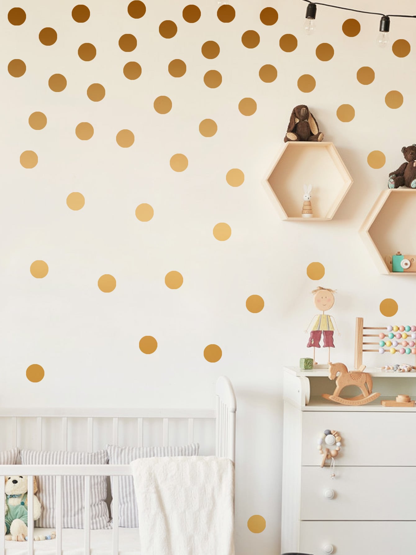 1sheet Polka Dot Pattern Wall Sticker