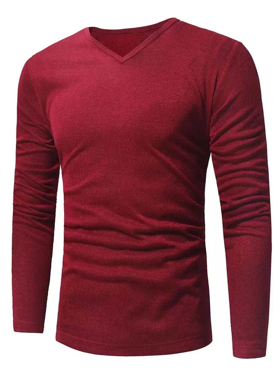 Manfinity Men Solid V Neck Tee | SHEIN USA