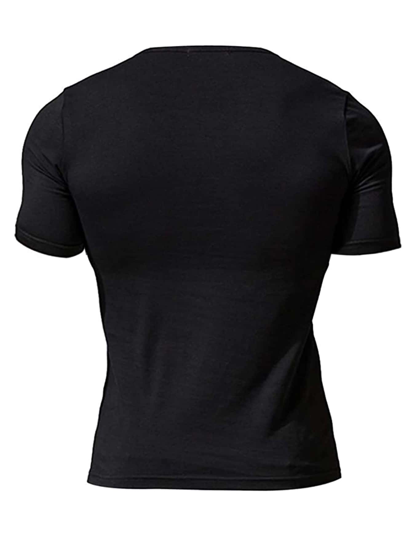 Manfinity Basics Men Half Button Notch Neck Tee | SHEIN USA