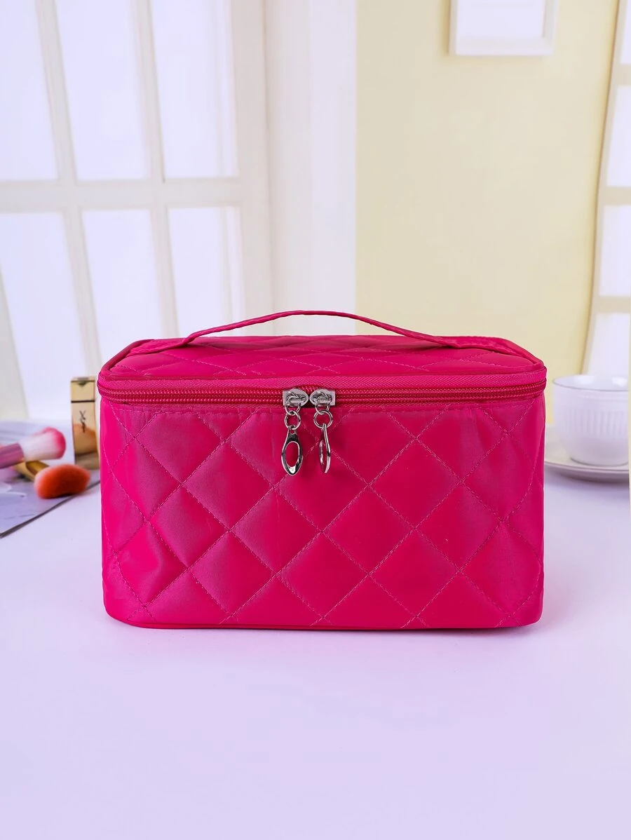 Quilted Zipper Makeup Bag | SHEIN USA