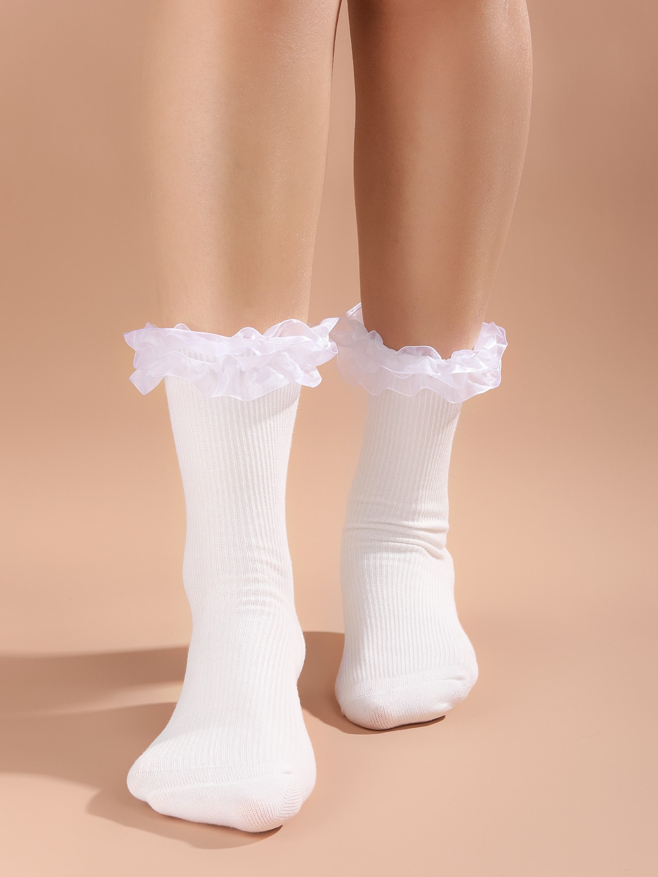 Ruffle Hem Crew Socks