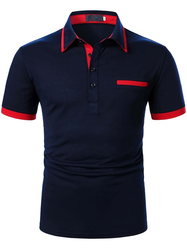 Manfinity Homme Men Contrast Binding Polo Shirt | SHEIN UK
