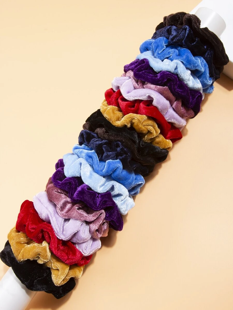 20pcs Simple Plain Scrunchie | SHEIN USA