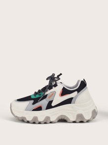 Color Block Chunky Sneakers | SHEIN USA