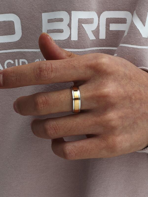 Men Two Tone Ring | SHEIN USA