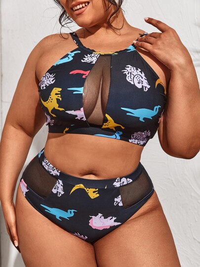 Search Contrast Mesh Bikini Shein Usa
